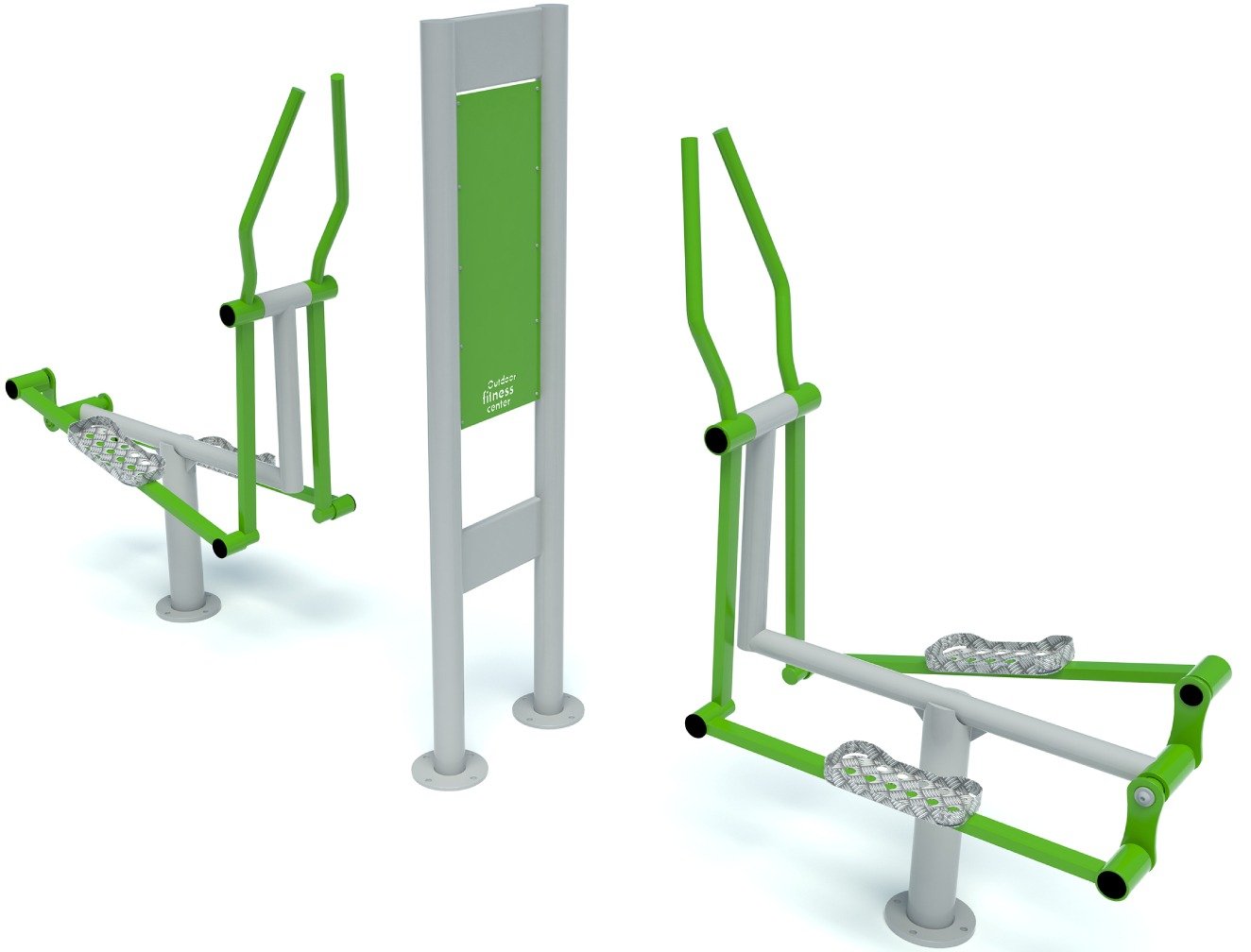 Crosstrainer + Pylon + Crosstrainer - outdoor gym - urbania.se